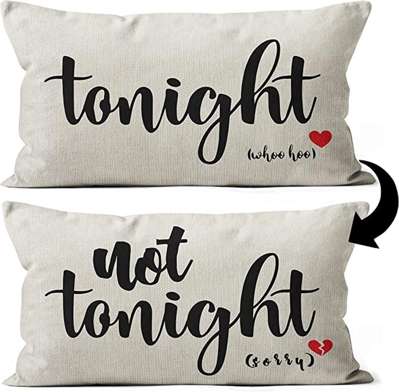 「Tonight」、「Not Tonight」枕頭也能用來暗喻，或許有助於提升台灣生育率！ - 大丈夫週記::486部落格